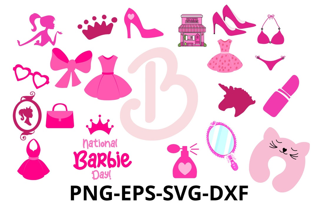 Barbie Fans Png for Sublimation Vector SVG for Engraving and Cricut ...
