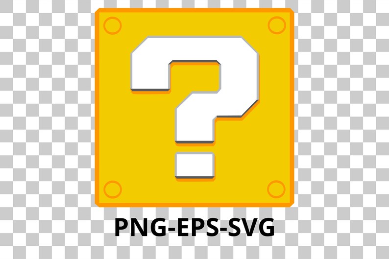 Super MARIO Bros Box Question Mark / Vector SVG / Png - Etsy Australia