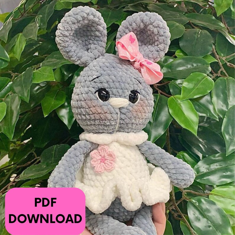 AMIGURUMI Rabbit Velvet Crochet Pattern, PDF Pattern in Italian ...