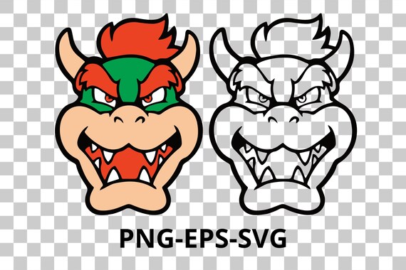 How To Draw Bowsers Face
