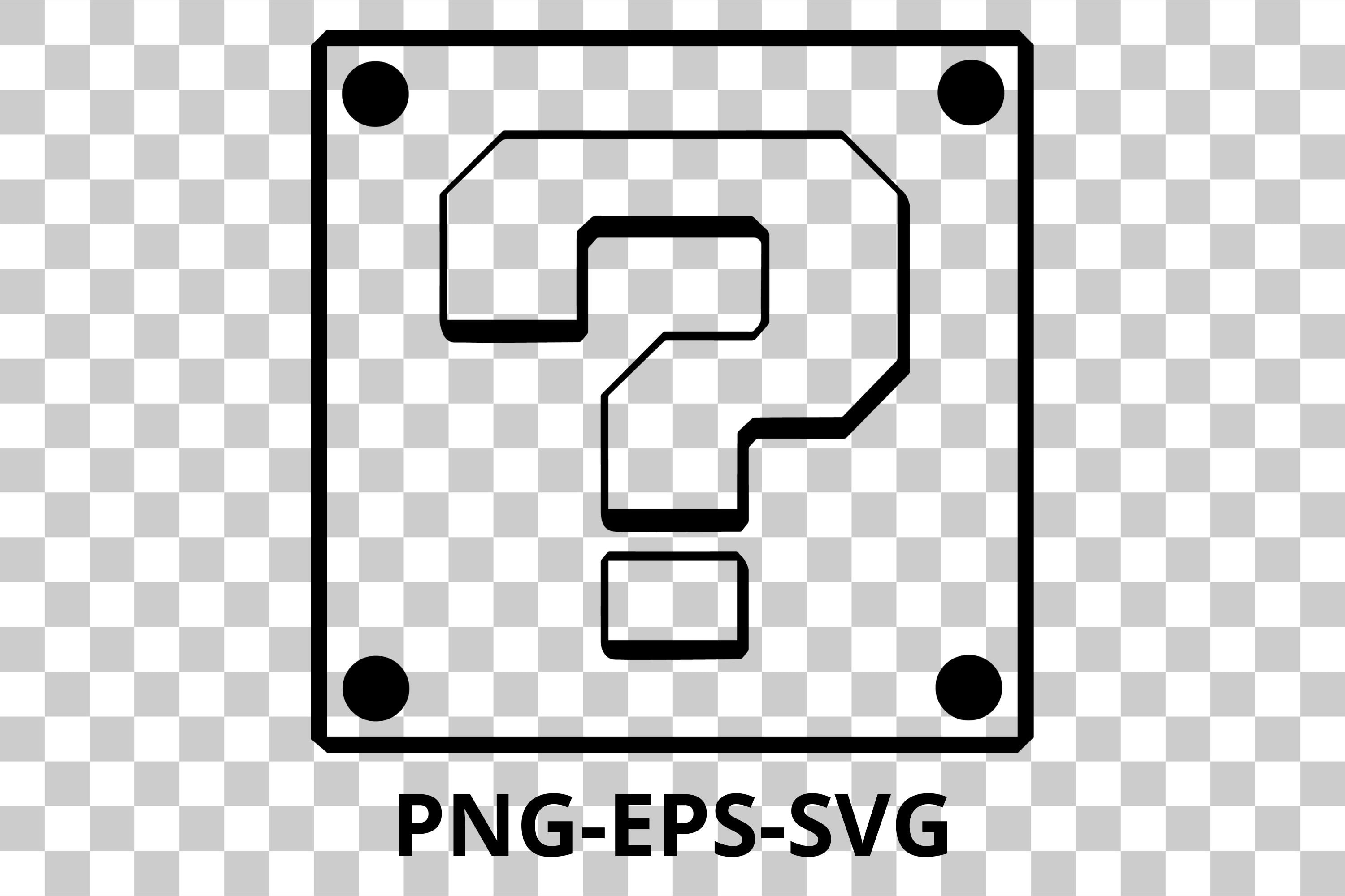Super MARIO Bros Box Question Mark / Vector SVG / Png - Etsy Australia