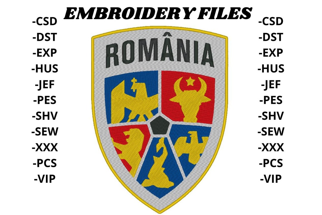National Coat of Arms of Romania Embroidery Files Compatible With ...