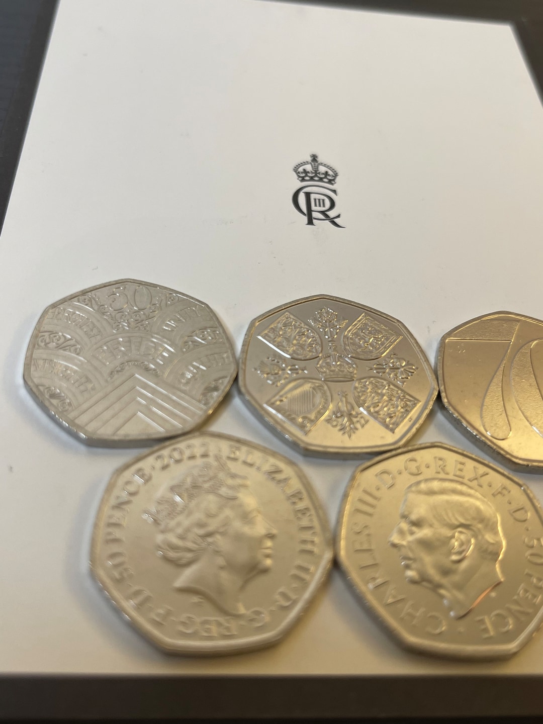 King Charles and the Queen Elizabeth II Special 50p Uncirculated Coins ...
