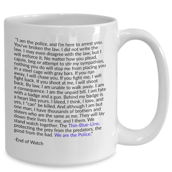 Police Coffee Mug - Etsy