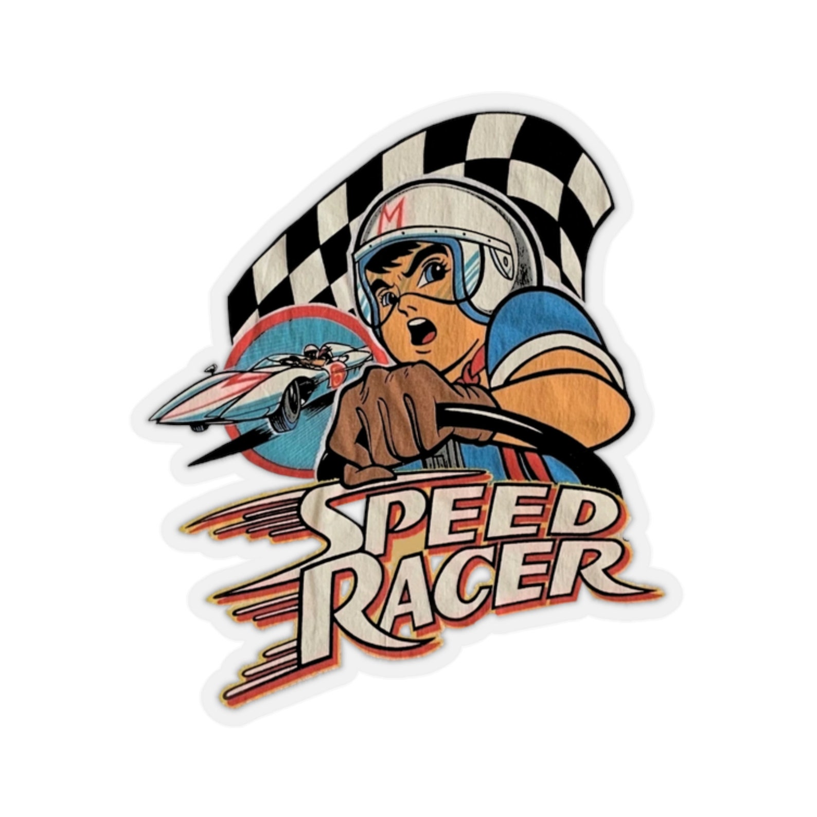 Vintage 1992 Speed Racer, Racer X, Retro Anime, Vinyl Sticker, Speed ...