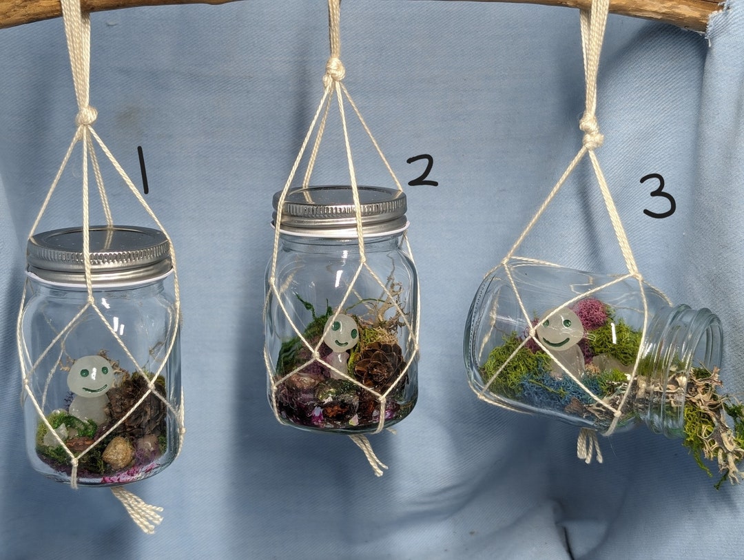 Kodama Terrarium Jars L Hanging Nature Jars L Glow in the Dark L Nature ...