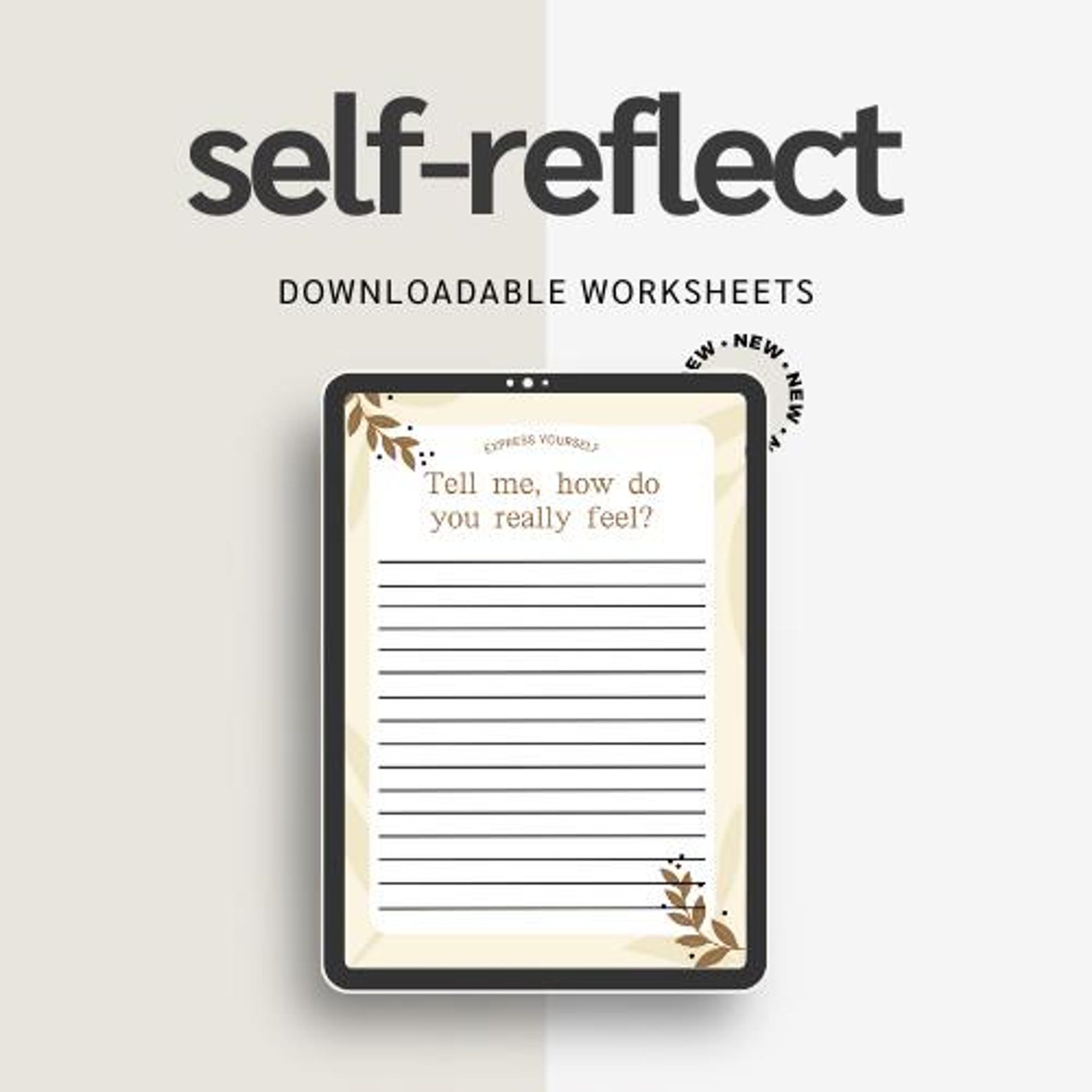 Self-reflection Worksheets, Mental Health Worksheets, Self-help ...