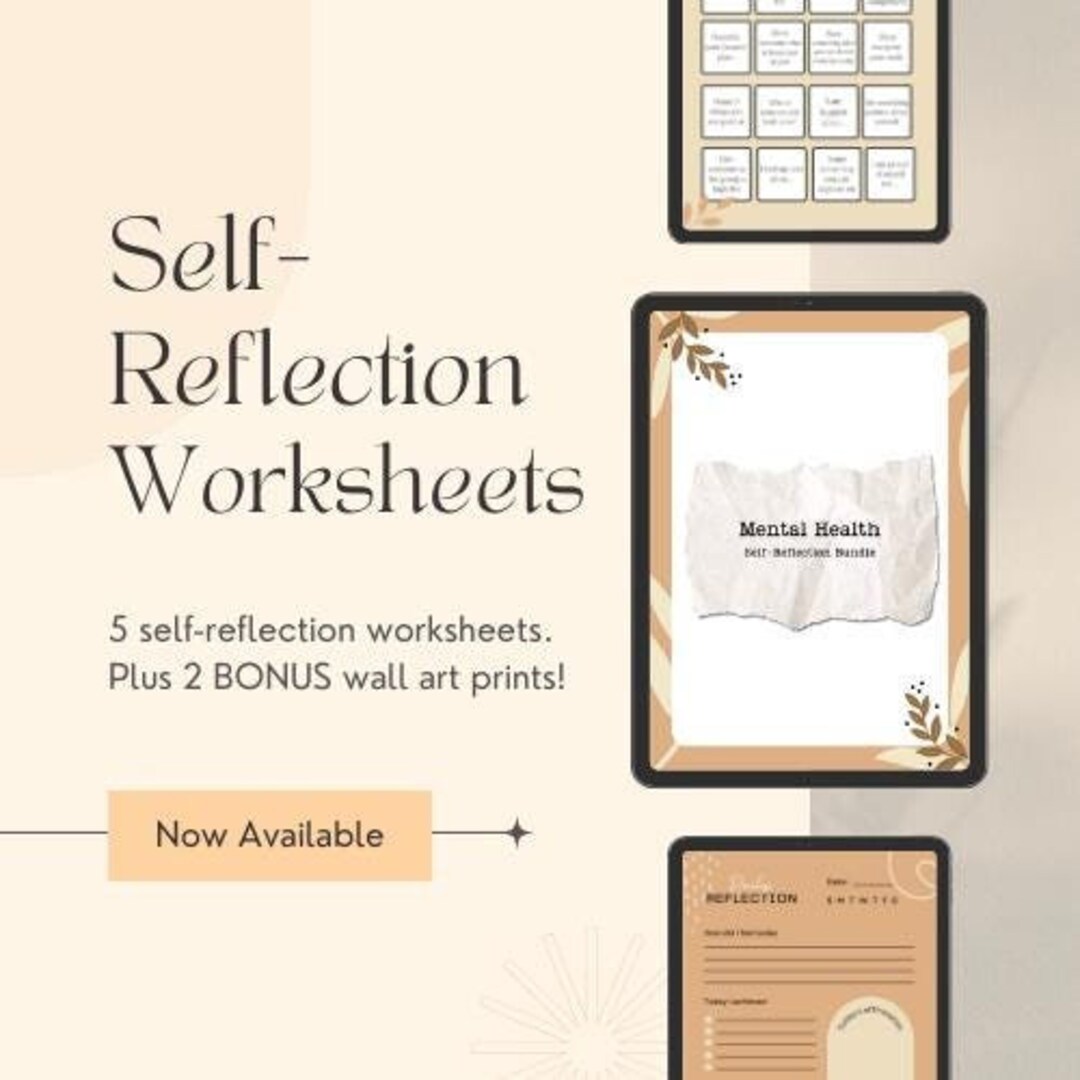 Self-reflection Worksheets, Mental Health Worksheets, Self-help ...