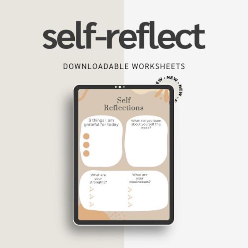 Self-reflection Worksheets, Mental Health Worksheets, Self-help ...