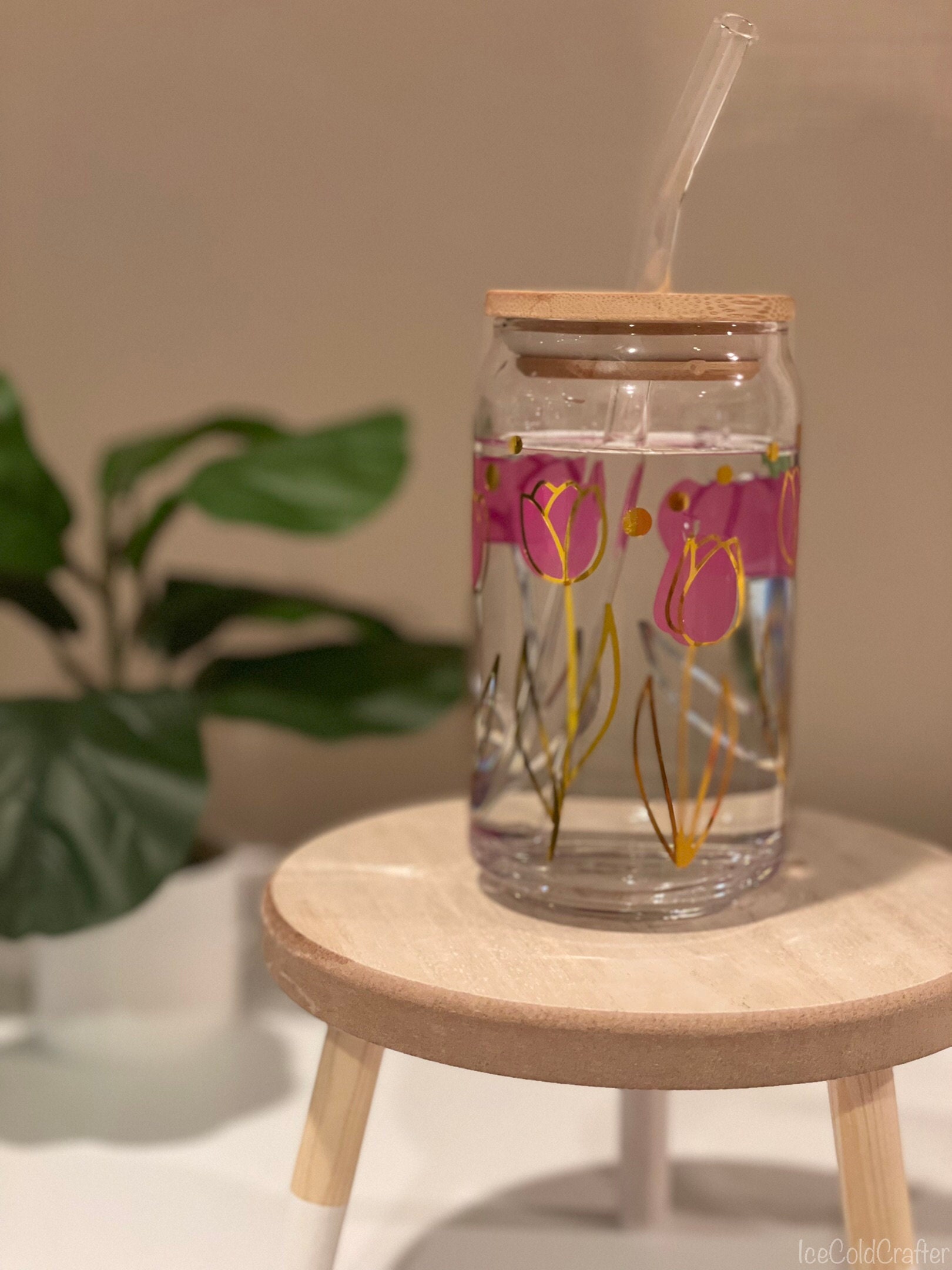 Cold Color-changing Tulips- Glass Can Cup - Etsy