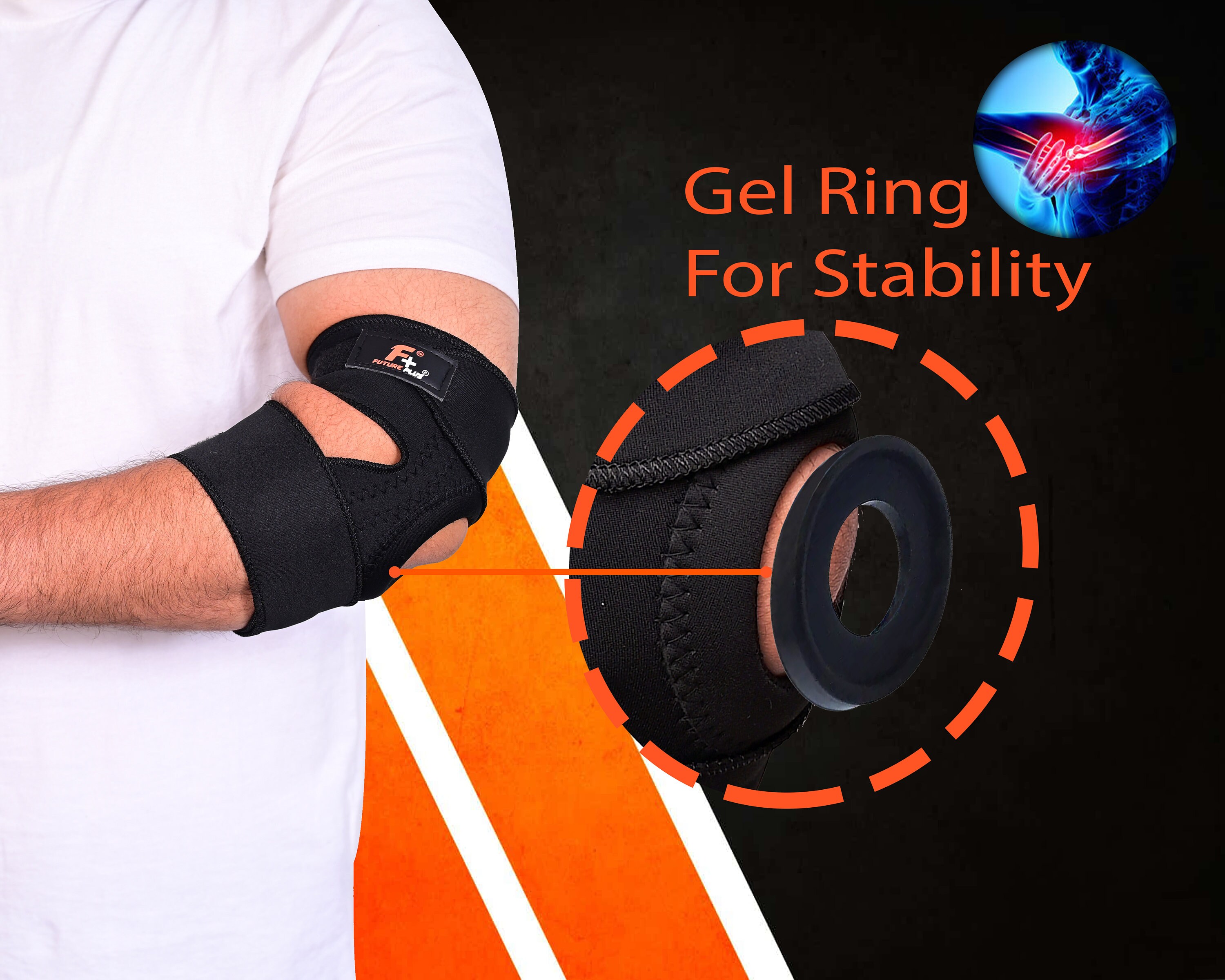Adjustable Elbow Support Brace With Two-spring Stabilizer, Breathable ...