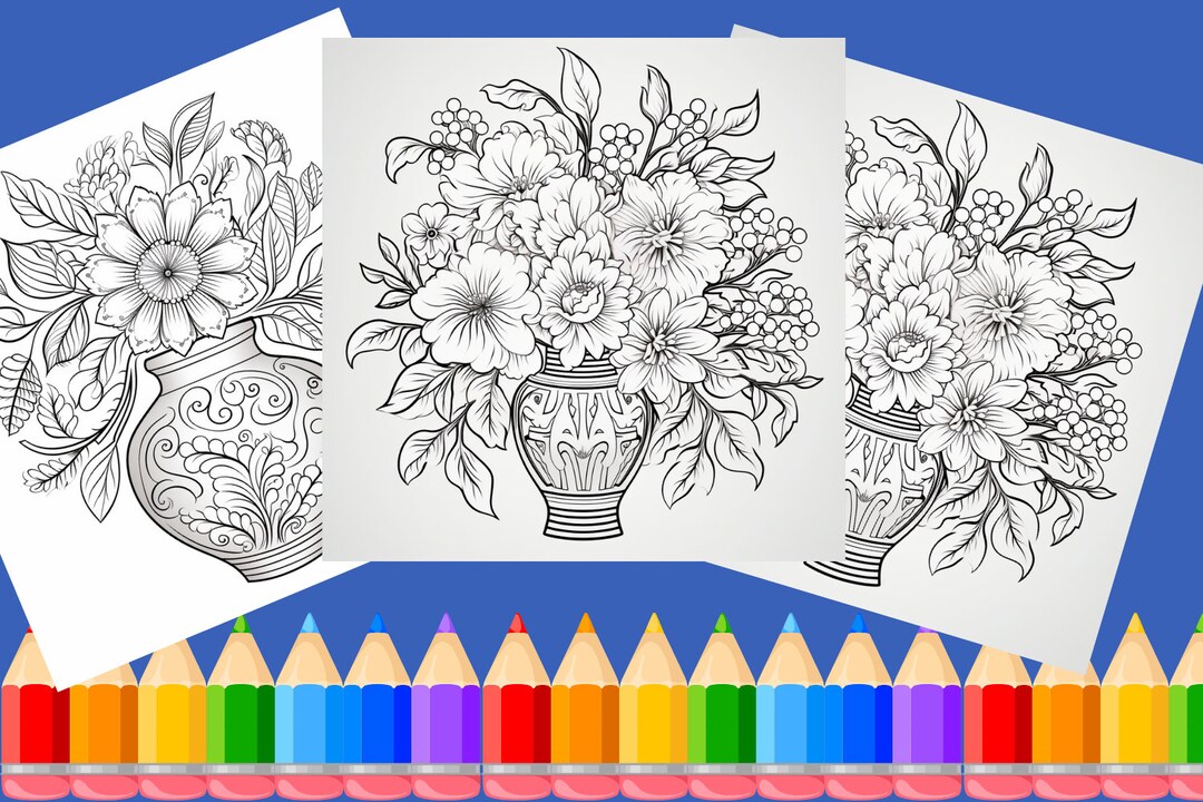 Mandala Flower Coloring Pages | 50 Digital Pages for Adults and Teens ...