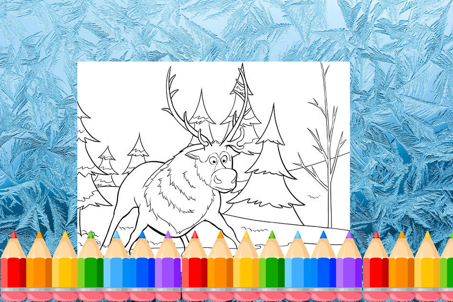 50 Frozen Coloring Pages, Cartoon Coloring Pages for Kids, Coloring ...