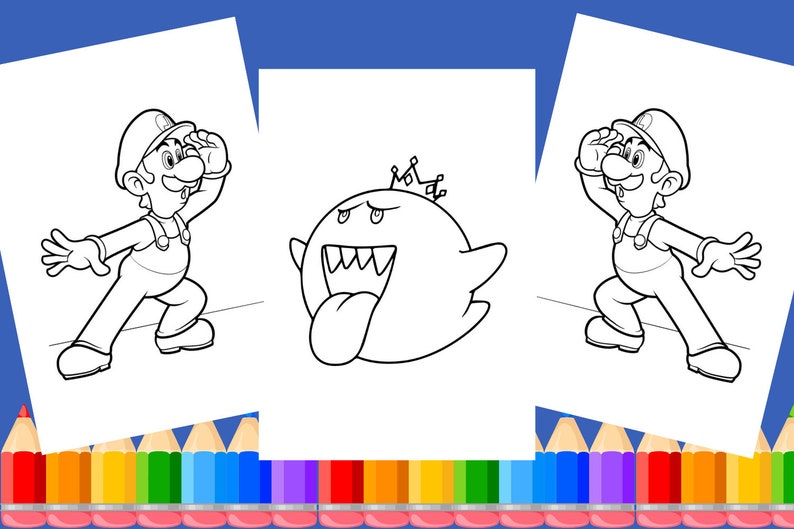 30 Super Mario Coloring Pages, Cartoon Coloring Pages for Kids ...