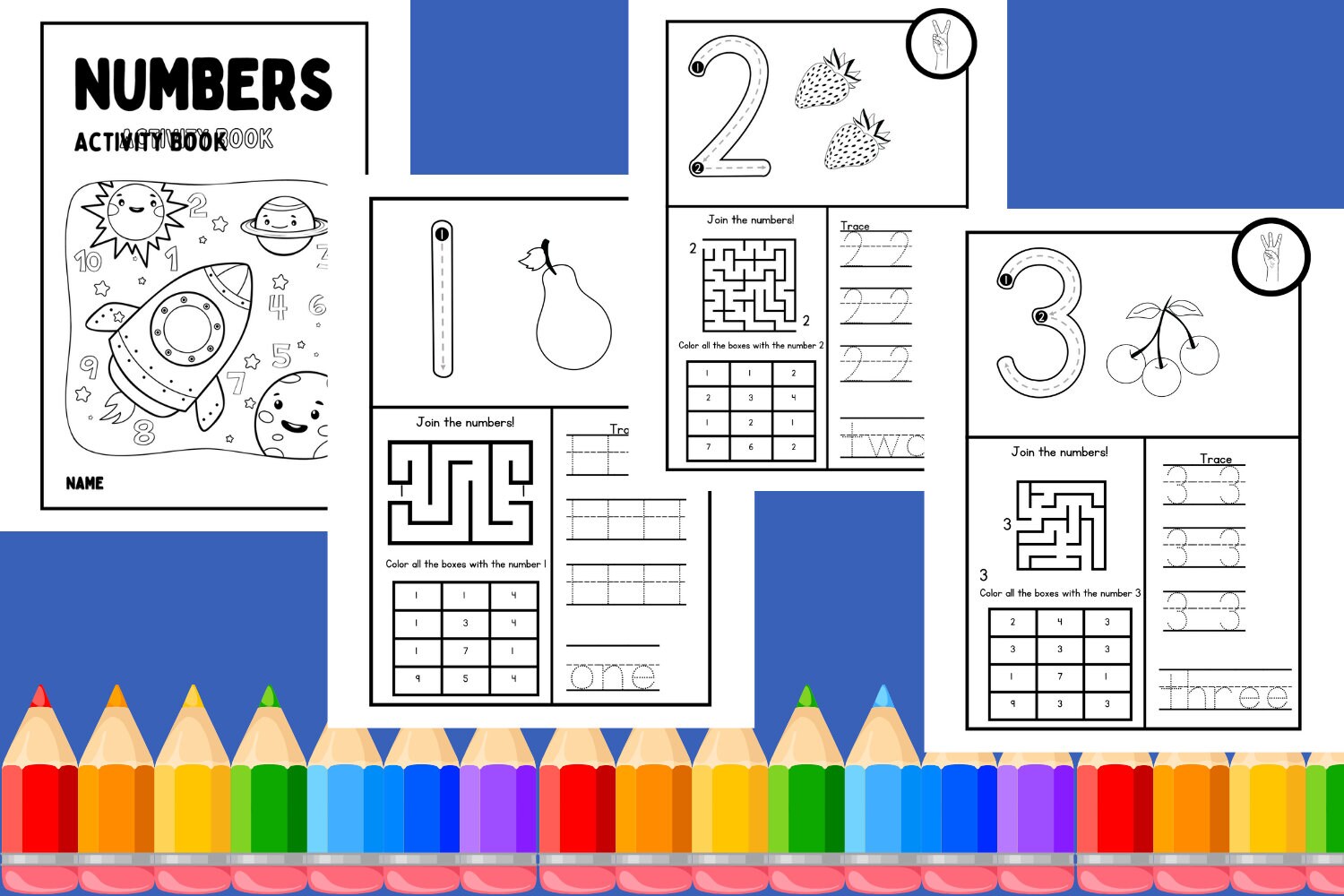 Number Worksheets, Printable PDF, Numbers to 10, Math, Counting ...