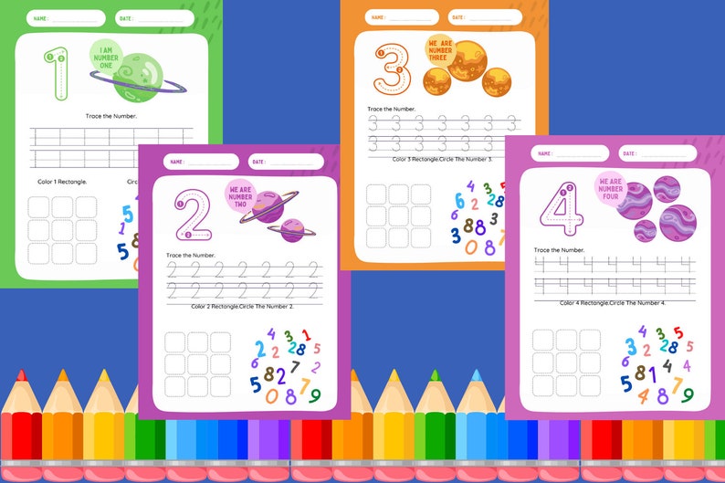 Number Worksheets, Printable PDF, Numbers to 10, Math, Counting ...