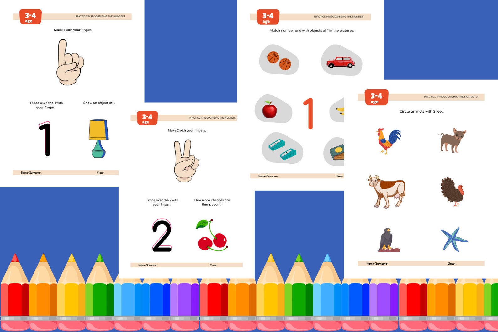 Number Worksheets, Printable PDF, Numbers to 10, Math, Counting ...