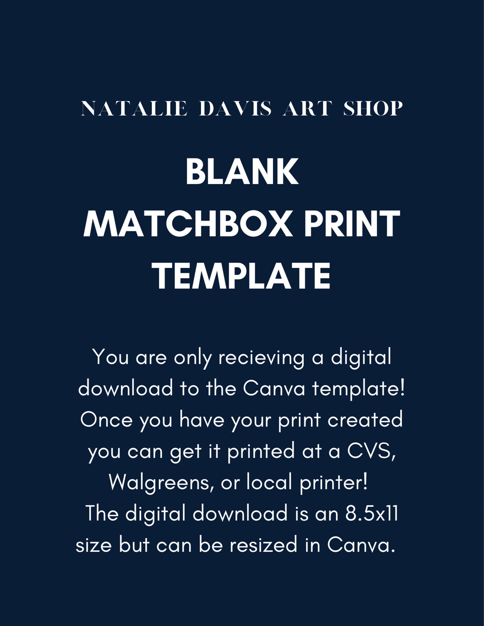 Blank Matchbox Print Template- Color-way 1 - Etsy