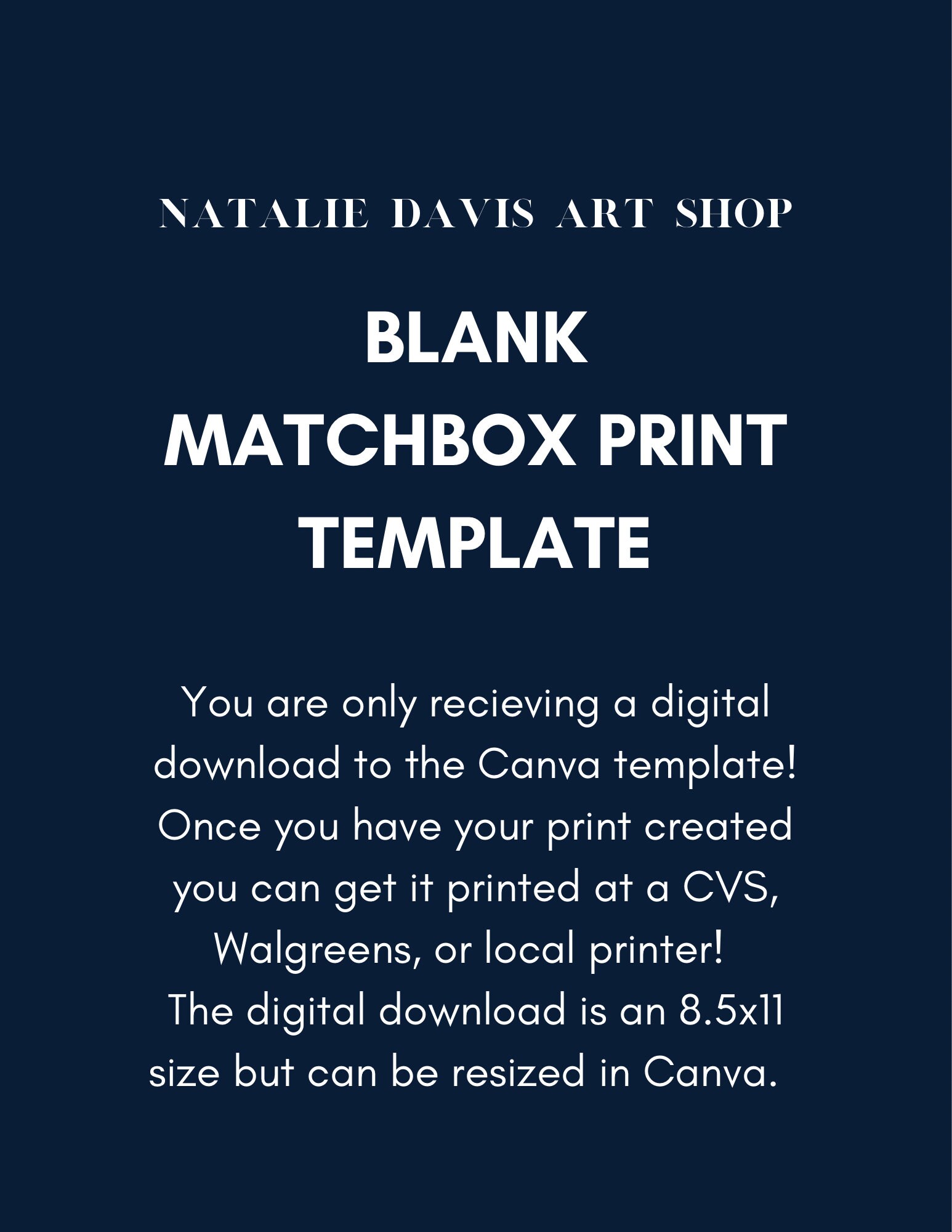 Blank Matchbox Print Template - Etsy