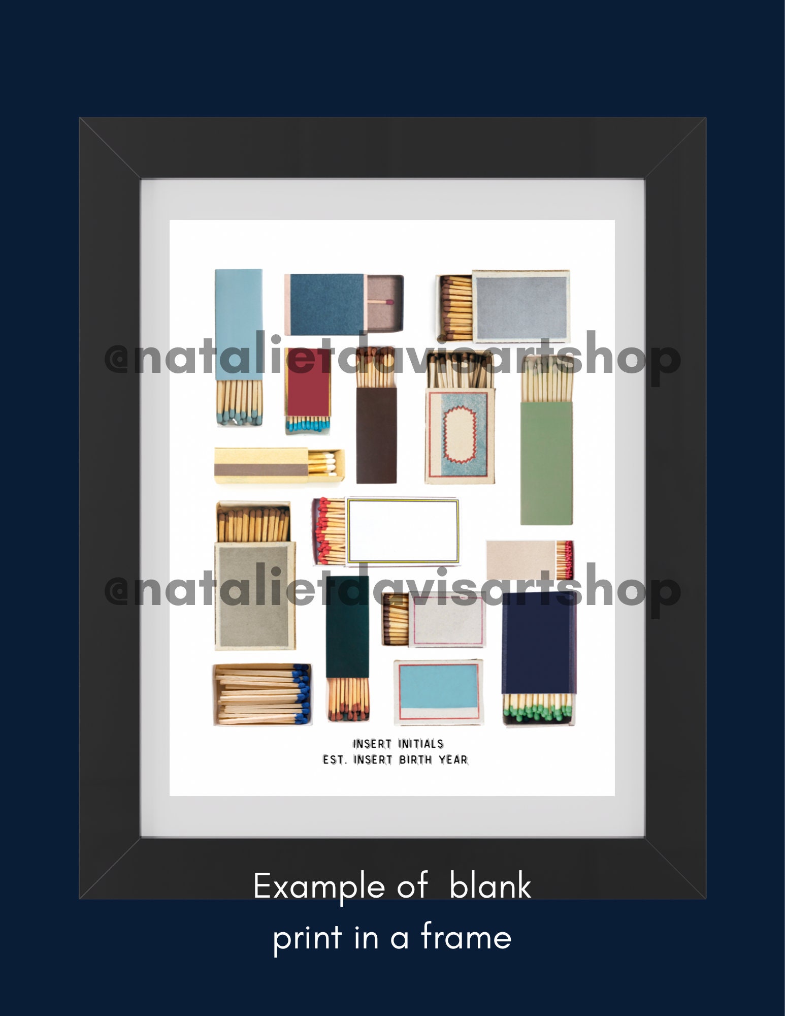 Blank Matchbox Print Template - Etsy