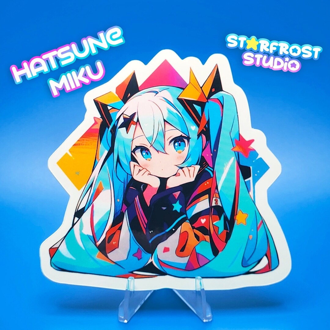 Hatsune Miku Sticker Abstract Style Cute Kawaii Vocaloid Sticker - Etsy