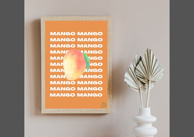 Mango Fruit Poster Digital Art Download Wall Art Set Decor - Etsy