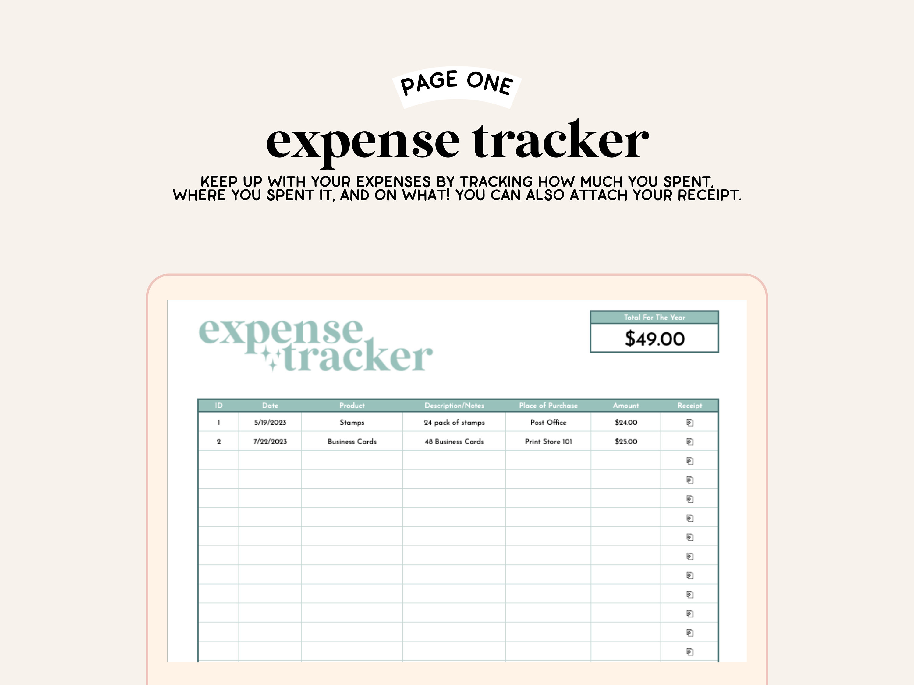 Expenses Spreadsheet | Google Sheets | Mile Tracker | Tax Deduction ...