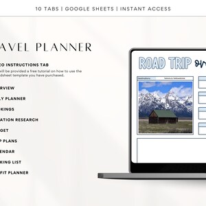Road Trip Spreadsheet | Google Spreadsheet Travel Itinerary | Road Trip ...