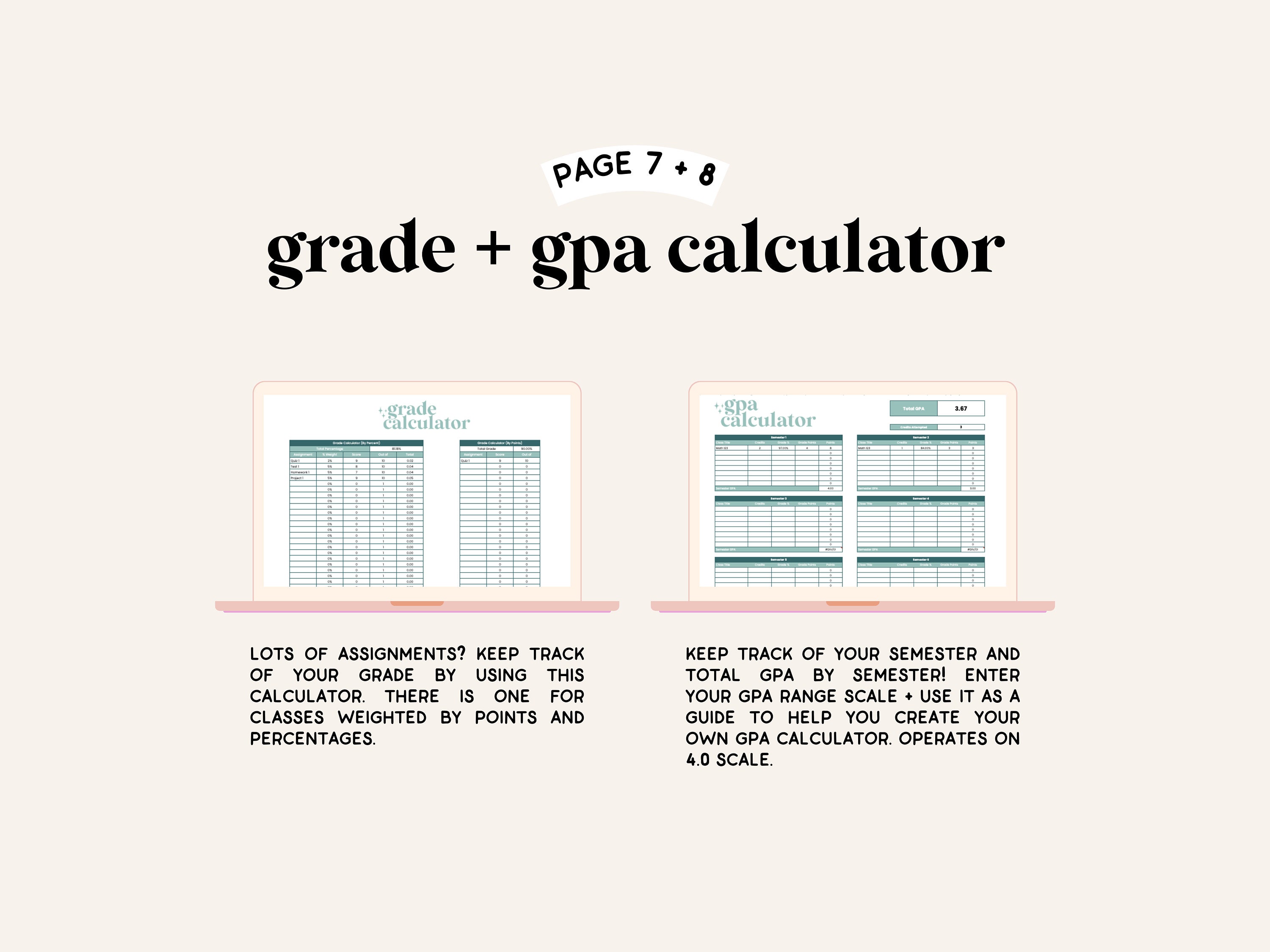 2025-2026 Academic Planner Spreadsheet | Google Sheets | Assignment Tracker | Course Planner ...