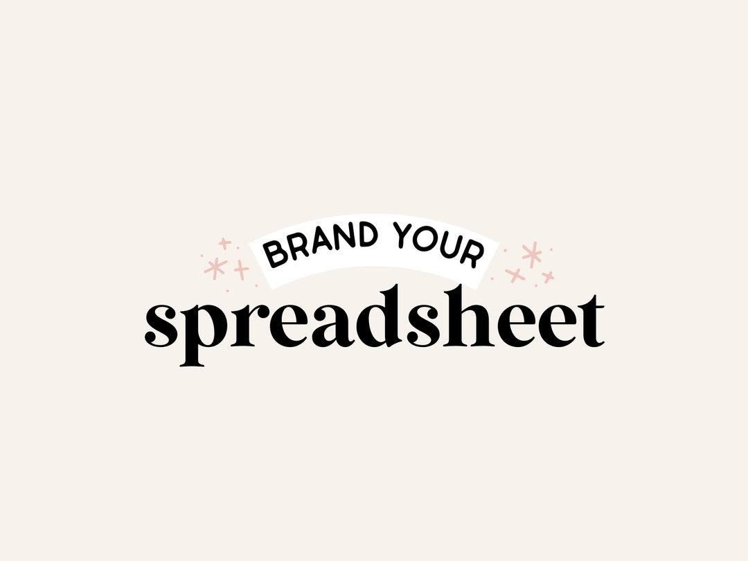 ADD-ON Brand Your Spreadsheet | Company Spreadsheet | Brand Your ...