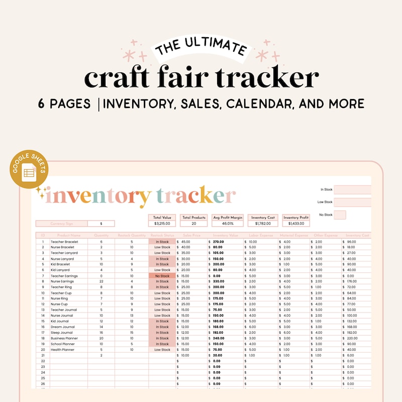 Inventory Craft Vendor - Etsy