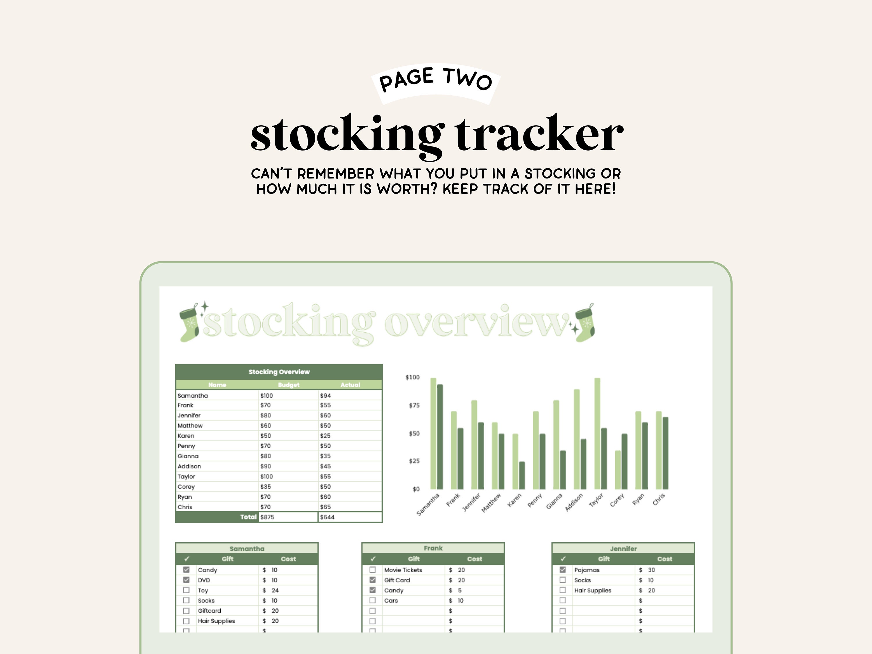 Christmas Planner Spreadsheet Google Sheet Christmas Tracker Christmas ...