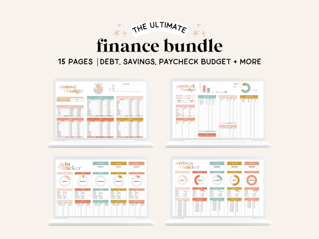 All-in-one Finance Spreadsheet | Savings Tracker | Debt Tracker ...