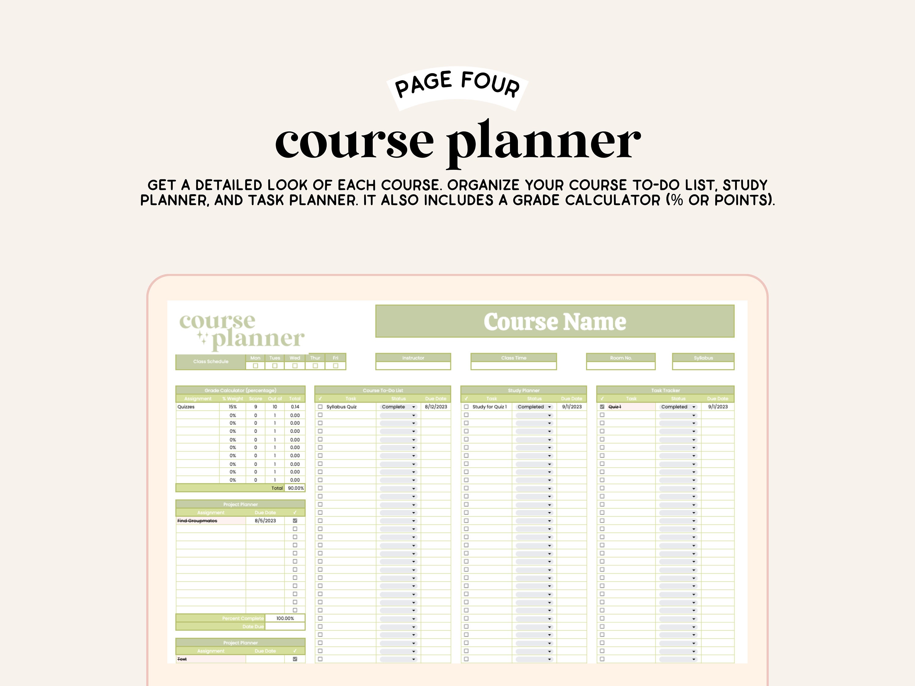2025-2026 Academic Planner Spreadsheet | Google Sheets | Assignment ...