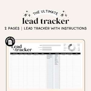 Lead Tracker Spreadsheet Google Sheets Client Sales Tracker Lead ...