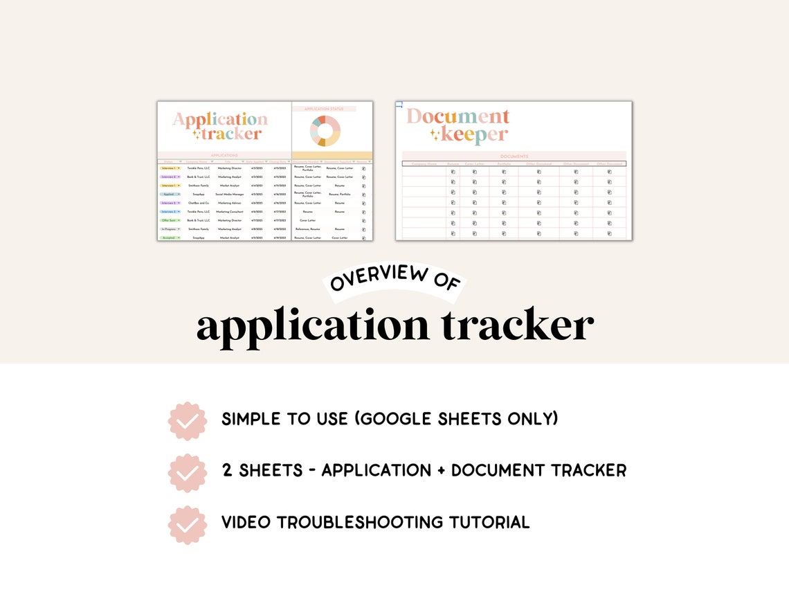 Job Application Tracker Spreadsheet | Google Sheets | Job Tracker ...