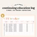 Continuing Education Spreadsheet Google Sheets CEU Tracker - Etsy