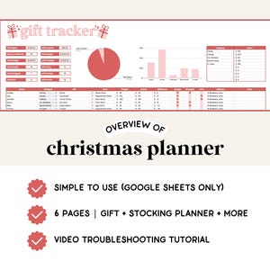 Christmas Planner Spreadsheet | Google Sheet Christmas Tracker ...