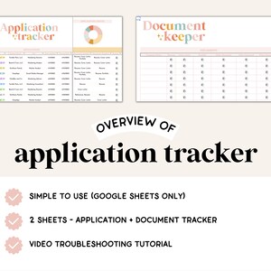Job Application Tracker Spreadsheet Google Sheets Job - Etsy