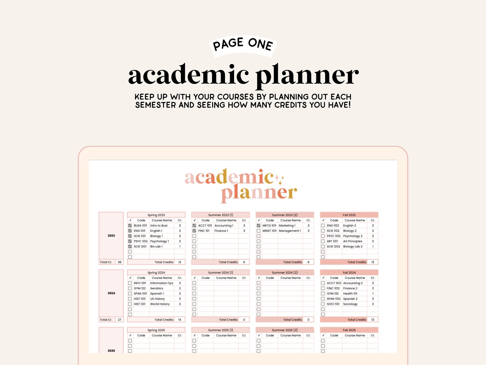 2025-2026 Academic Planner Spreadsheet | Google Sheets | Assignment ...
