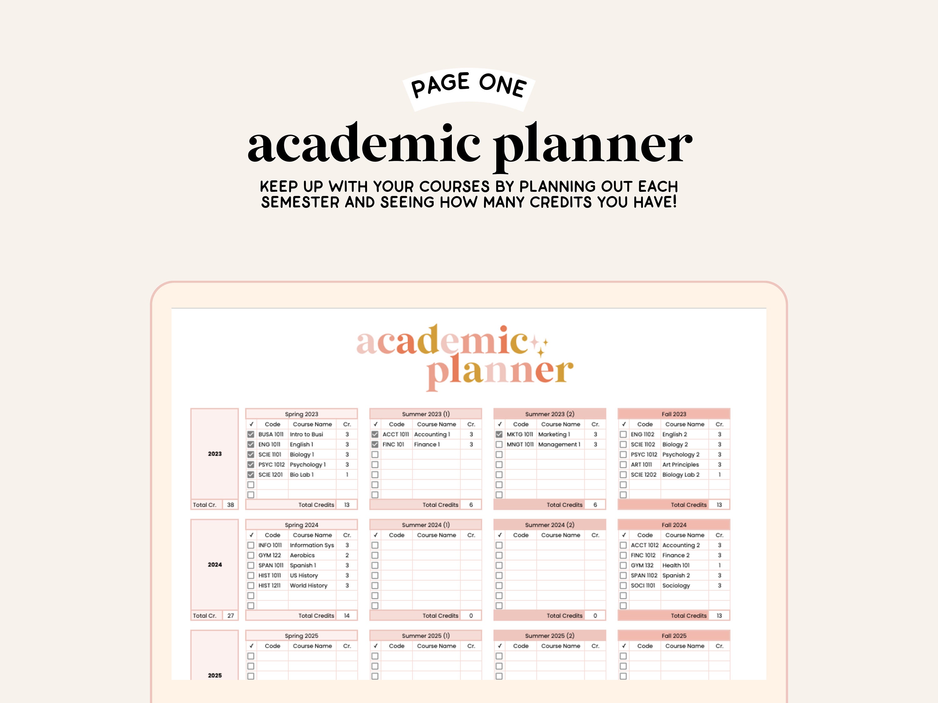 2025-2026 Academic Planner Spreadsheet | Google Sheets | Assignment ...