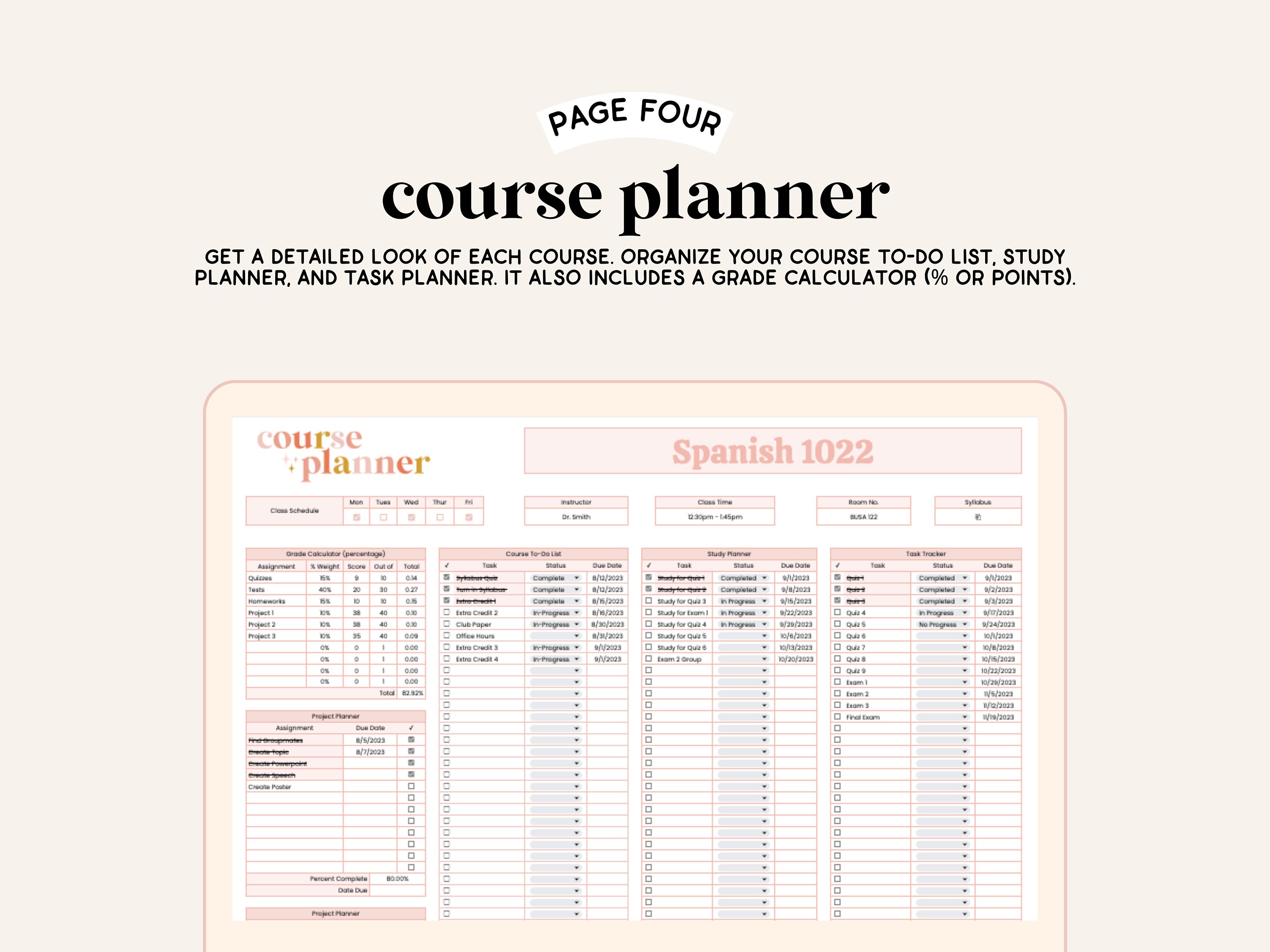 2025-2026 Academic Planner Spreadsheet | Google Sheets | Assignment ...