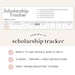Scholarship Spreadsheet | Google Sheets | School Tracker | School ...