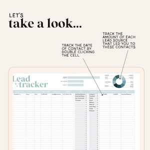 Lead Tracker Spreadsheet | Google Sheets | Client Sales Tracker | Lead ...