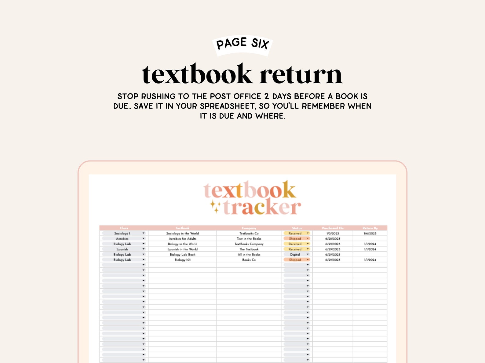 2025-2026 Academic Planner Spreadsheet | Google Sheets | Assignment Tracker | Course Planner ...