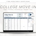 College Move in Checklist | College Move in Spreadsheet | Dorm ...