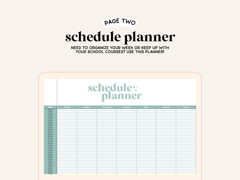 2024-2025 Academic Planner Spreadsheet Google Sheets Assignment Tracker ...