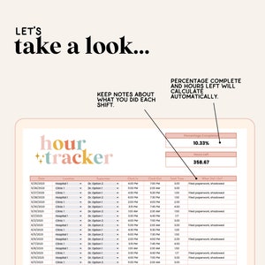 Shadowing Log Tracker | Clinical Supervision Hour Tracker | Interning ...