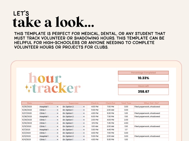 Shadowing Log Tracker Clinical Supervision Hour Tracker - Etsy Shadowing Log Tracker Clinical Supervision Hour Tracker - Etsy