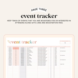 Craft Fair Tracker | Craft Vendor Spreadsheet | Craft Market Kit ...